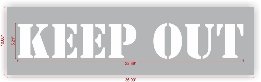 Custom KEEP OUT Stencil, Commercial and Personal Use Stencil, Keep Out ...