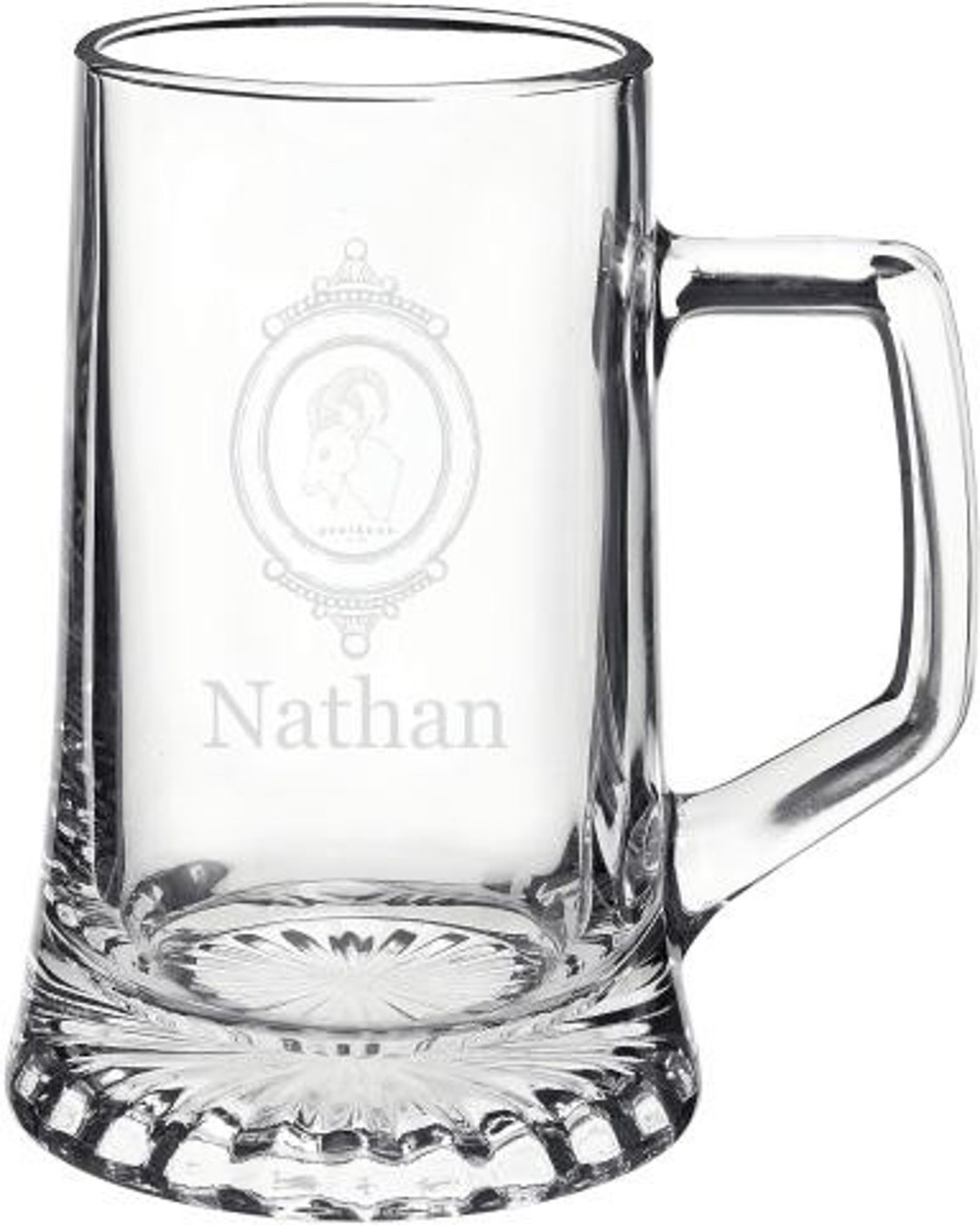 Personalized 17oz Glass Beer Stein Groomsmen Gift Father's Day Gift ...