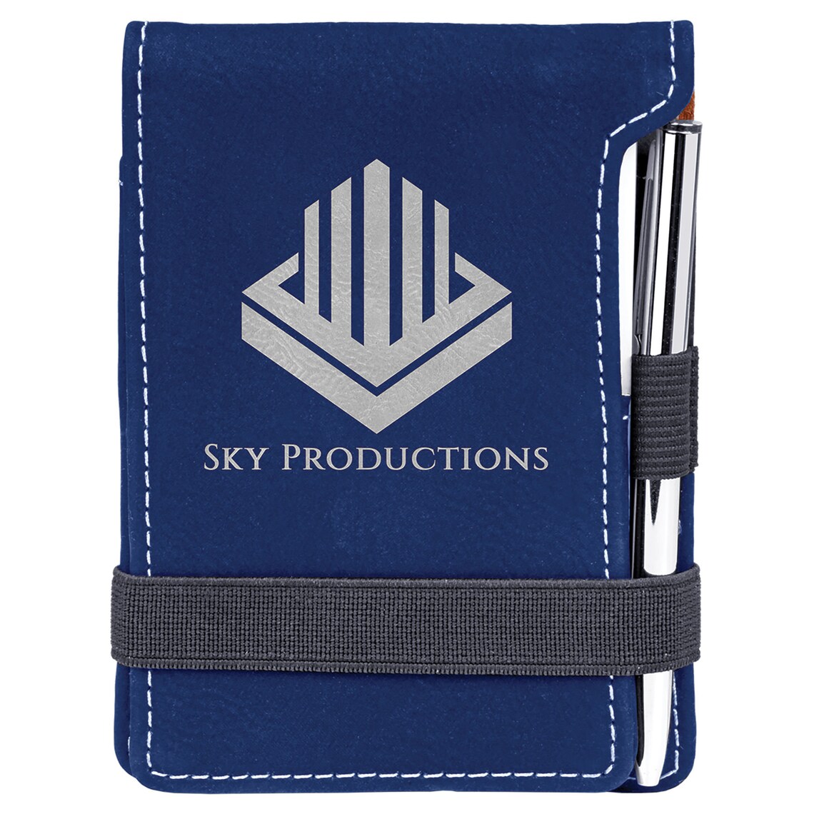 Personalized Faux Leather Notepad With Pen - Laser Etched Professional ...