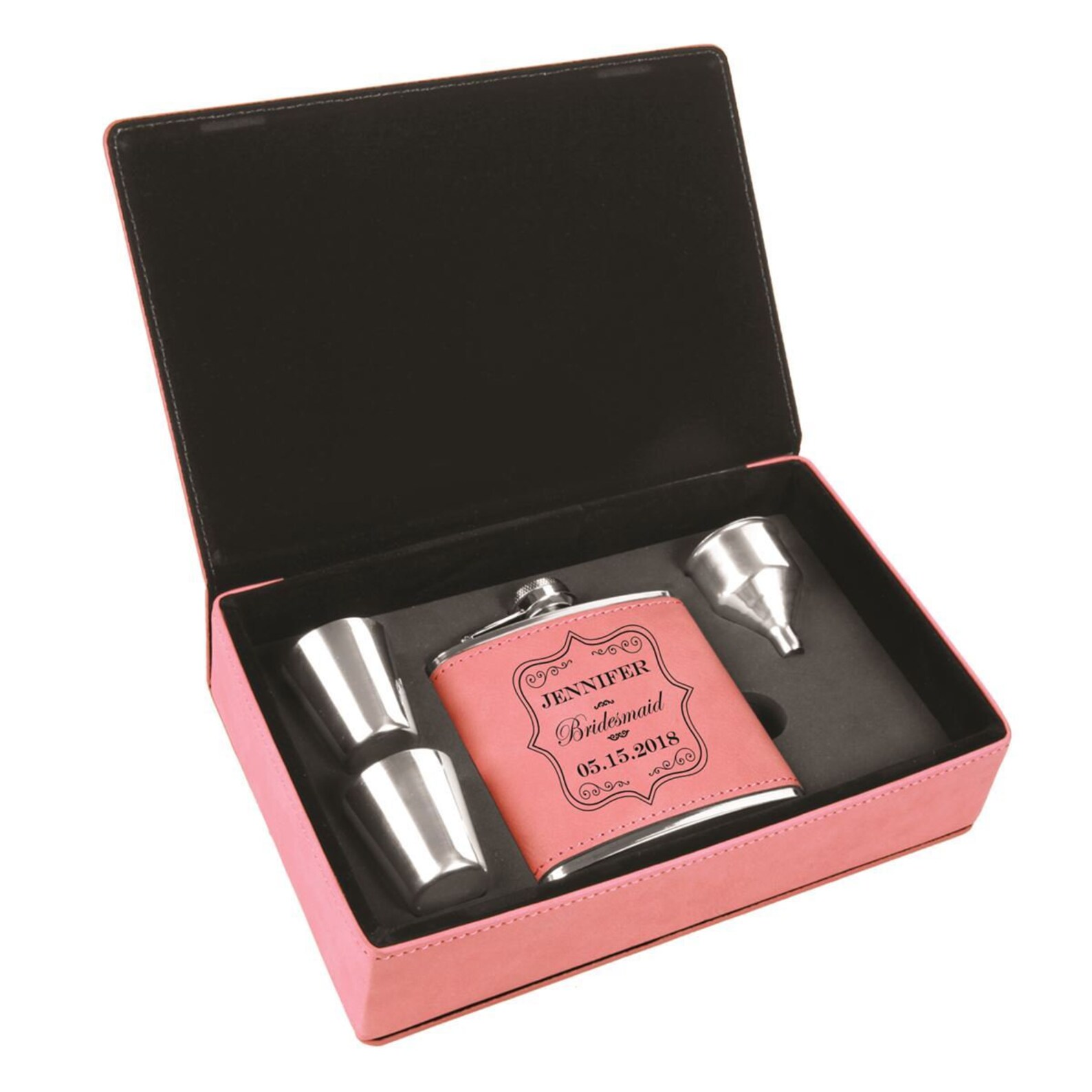 Personalized Wedding Flask Gift Set, Bridesmaids Gifts, Groomsmen Gifts ...