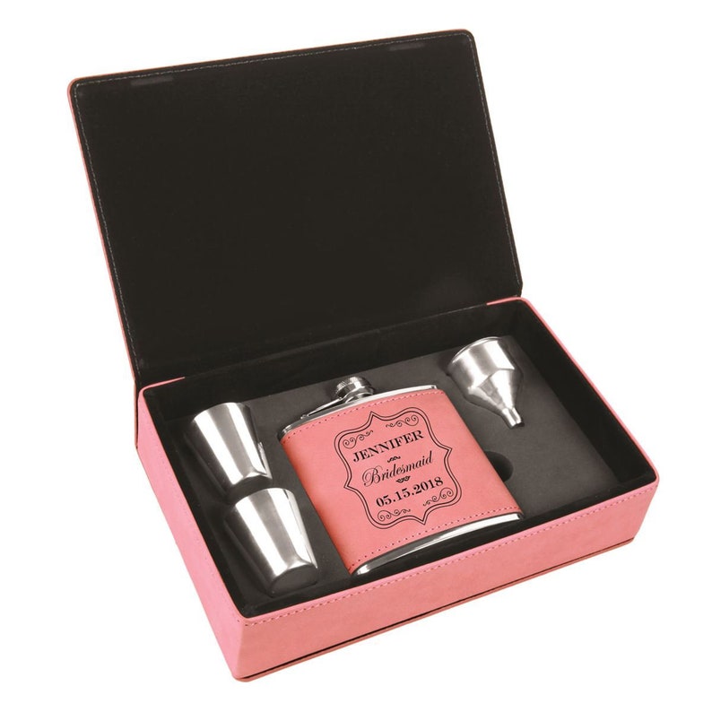 Personalized Wedding Flask Gift Set, Bridesmaids Gifts, Groomsmen Gifts ...