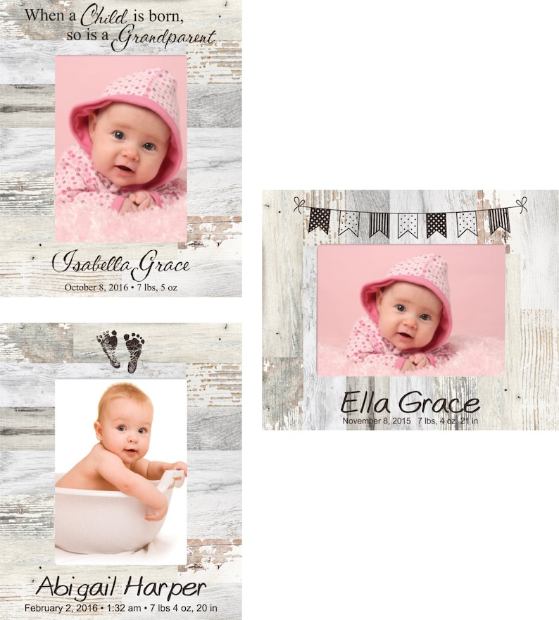 Personalized Baby Design Photo Frame Engraved Wood Baby - Etsy