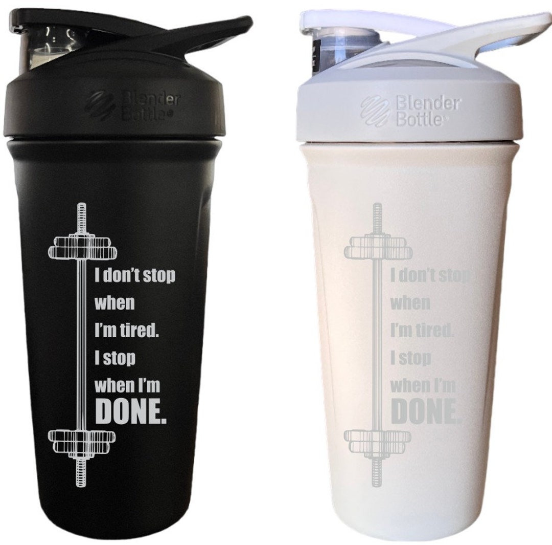 Custom Blender Bottle Shake Cup With Mixing Ball, Personalized ...