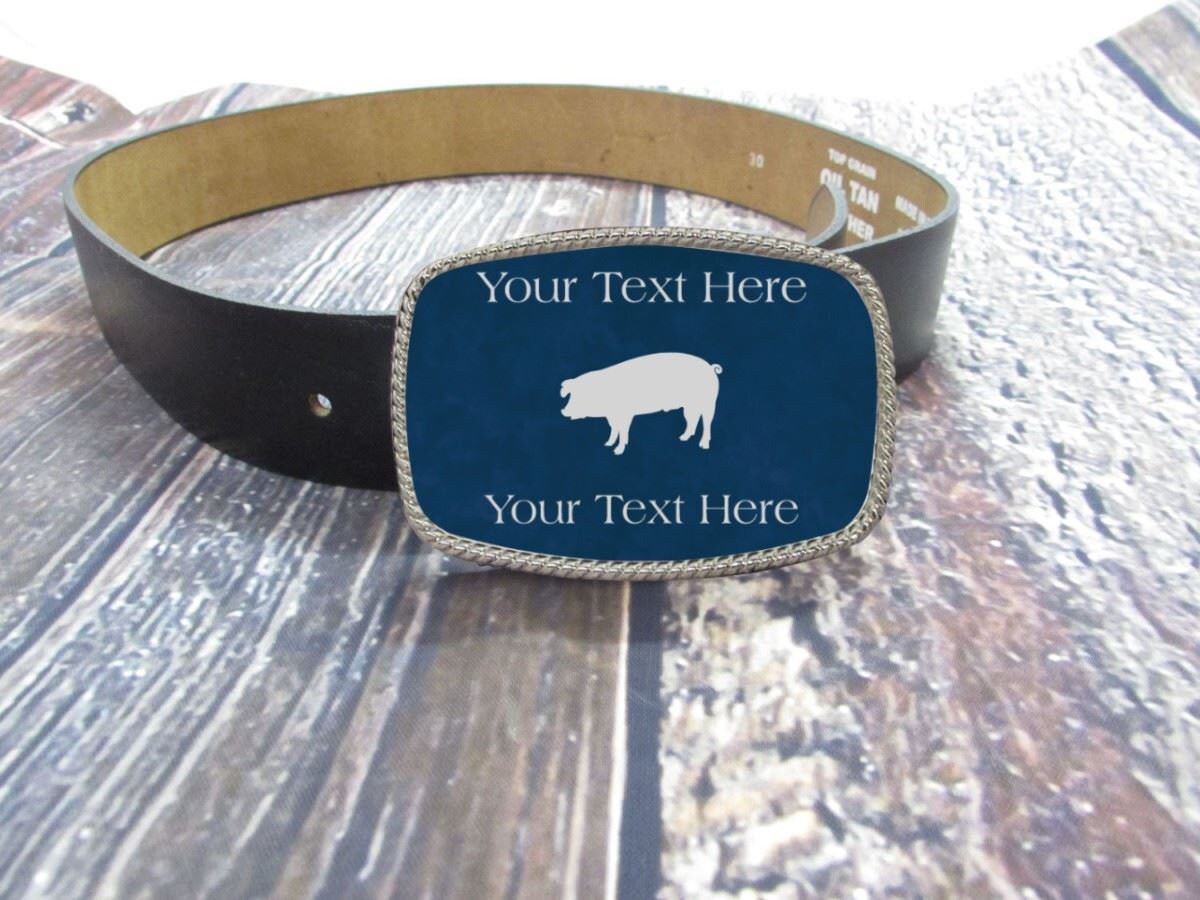 Personalized Pig Belt Buckle | Custom Belt Buckles | Engraved Belt ...