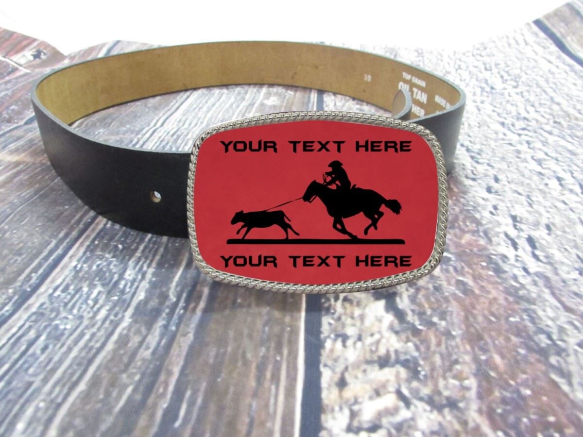 Personalized Calf Roping Belt Buckle Custom Belt Buckles | Etsy