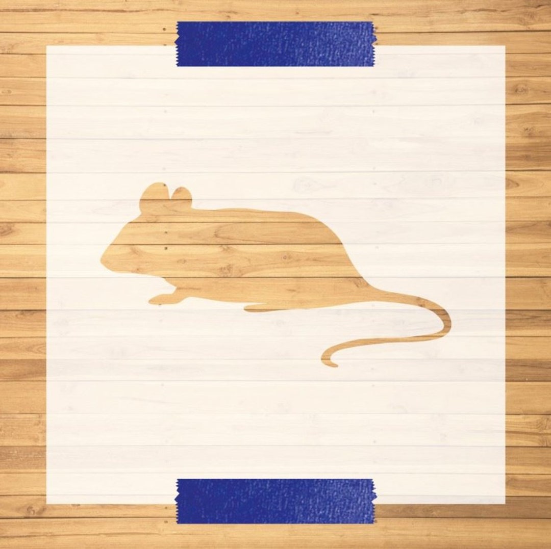 Laser-cut Mouse Stencil | Custom Animal Stencil | Wildlife Stencil ...