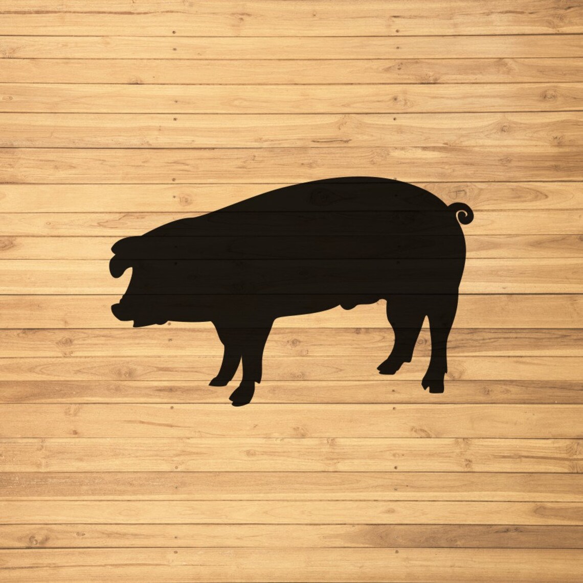 Laser-cut Pig Stencil | Custom Animal Stencil | Farm Stencil | Painting ...