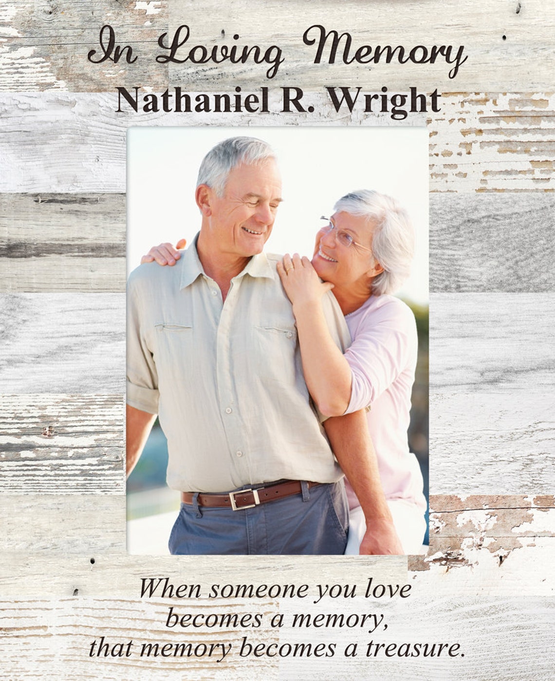 Personalized "in Loving Memory" Photo Frame - Engraved Picture Frame ...