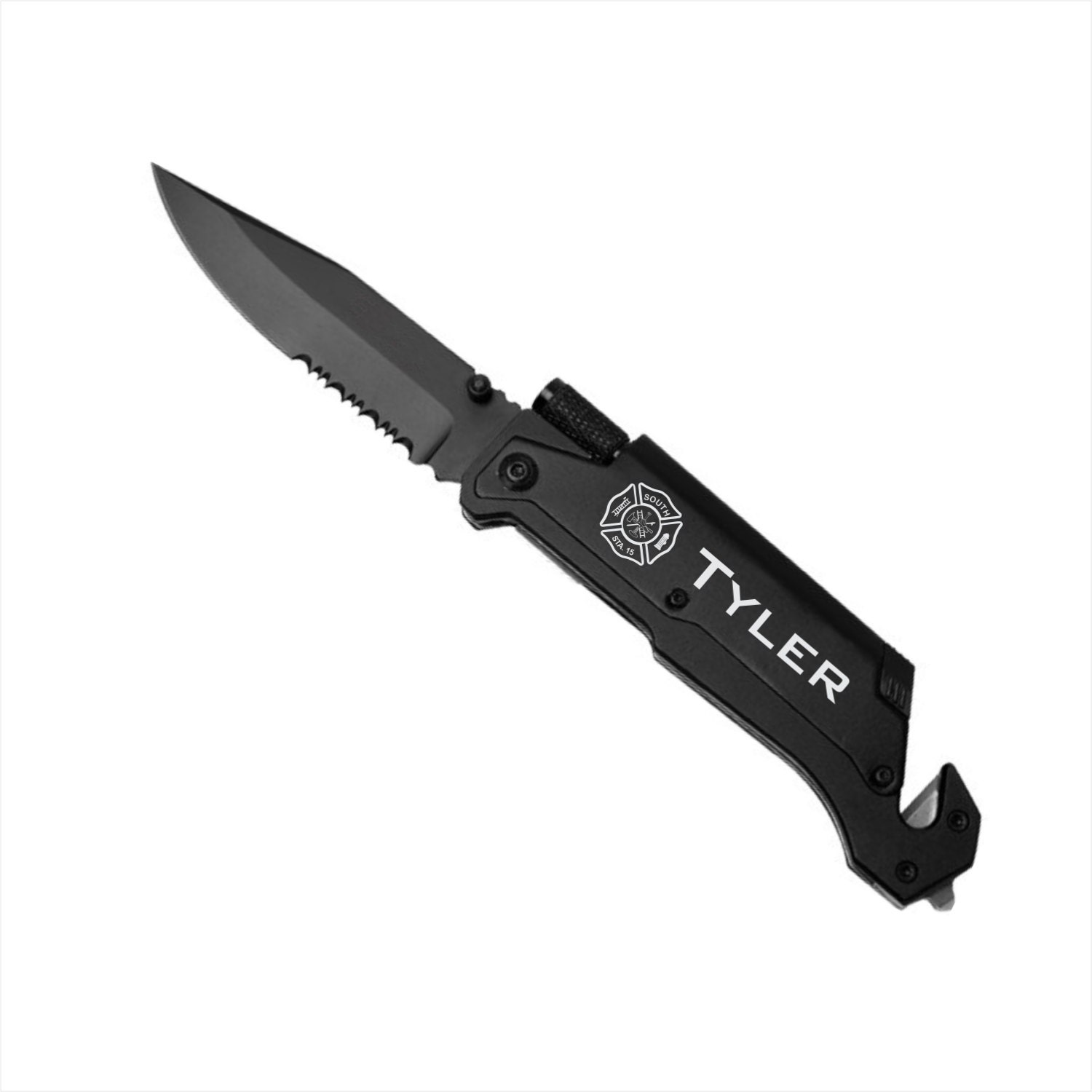 Firefighter Knife Survival Knife With Flashlight & - Etsy