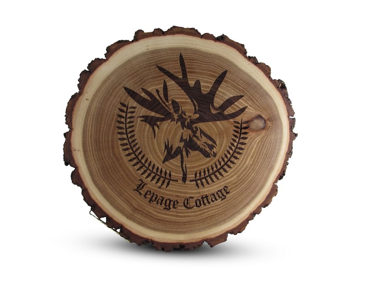 Personalized Rustic Log Plaque Cut From Real American Trees Rustic Wood ...