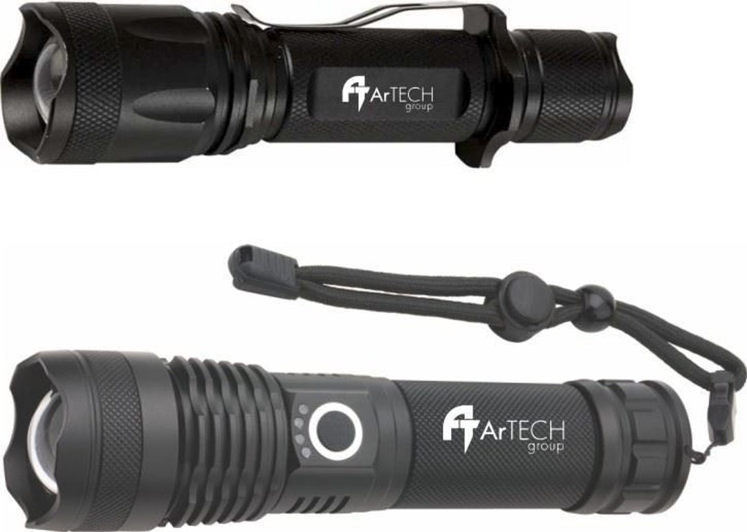 Personalized Rechargeable Flashlight Gift Set 800lms, 1200lms ...