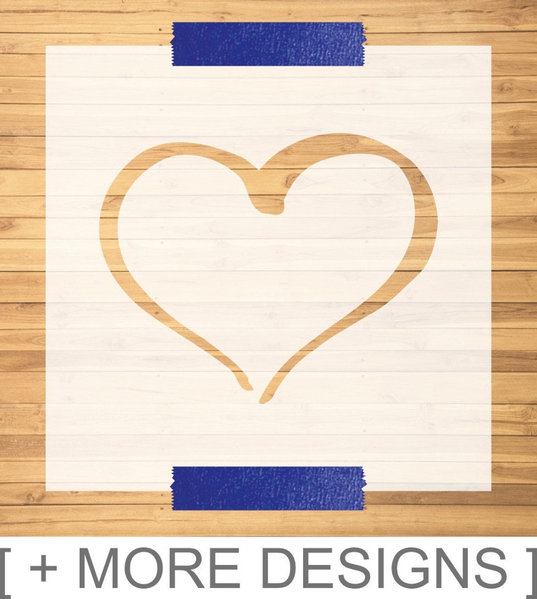 Laser-cut Heart Stencil | Custom Shape Stencil | Valentine’s Day ...