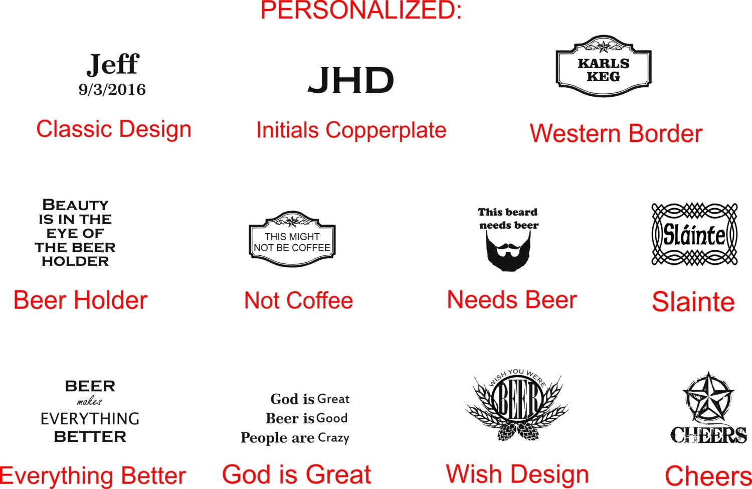 Engraved 17oz Stainless Steel Barrel Mug Personalized Beer | Etsy