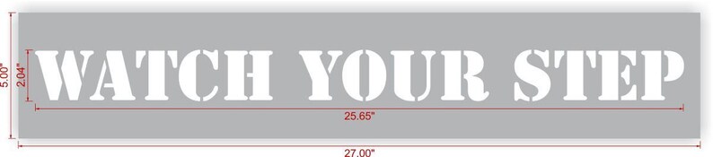 Custom Stencil WATCH YOUR STEP Stencil Commercial Use | Etsy