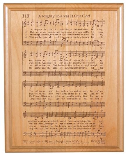 A Mighty Fortress Hymn Plaque Engraved Solid Alder Wood | Etsy