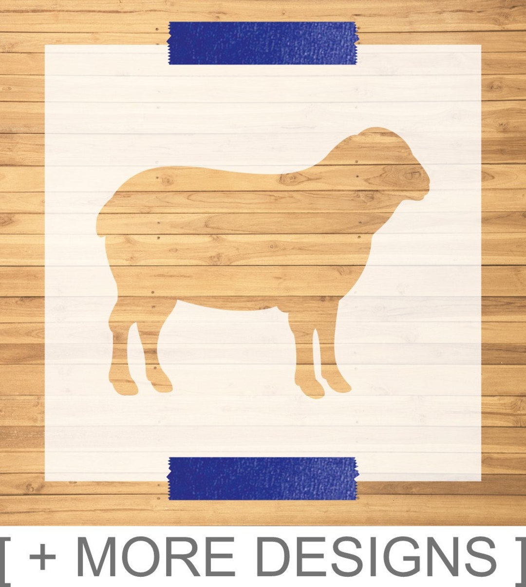 Laser-cut Sheep Stencil | Custom Animal Stencil | Farm Animal Stencil ...