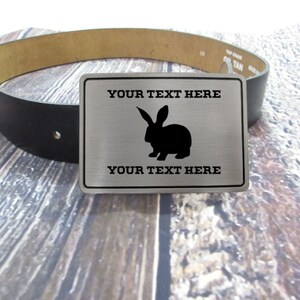 Personalized Rabbit Belt Buckle | Custom Belt Buckles | Engraved Belt ...