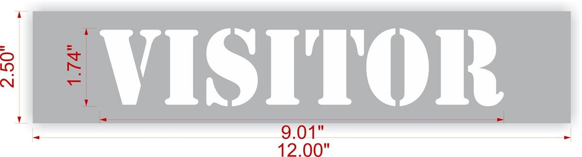 Custom VISITOR Stencil Commercial use stencil mylar stencil | Etsy
