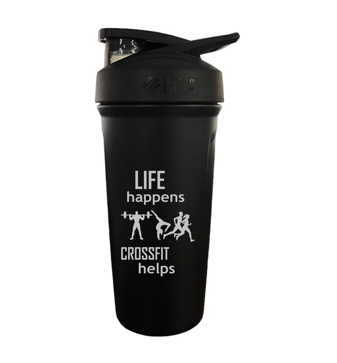 Custom Workout Blender Bottle, Personalized Stainless Insulated Strada ...