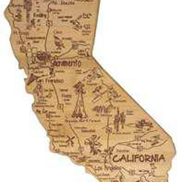 California Shaped - Etsy