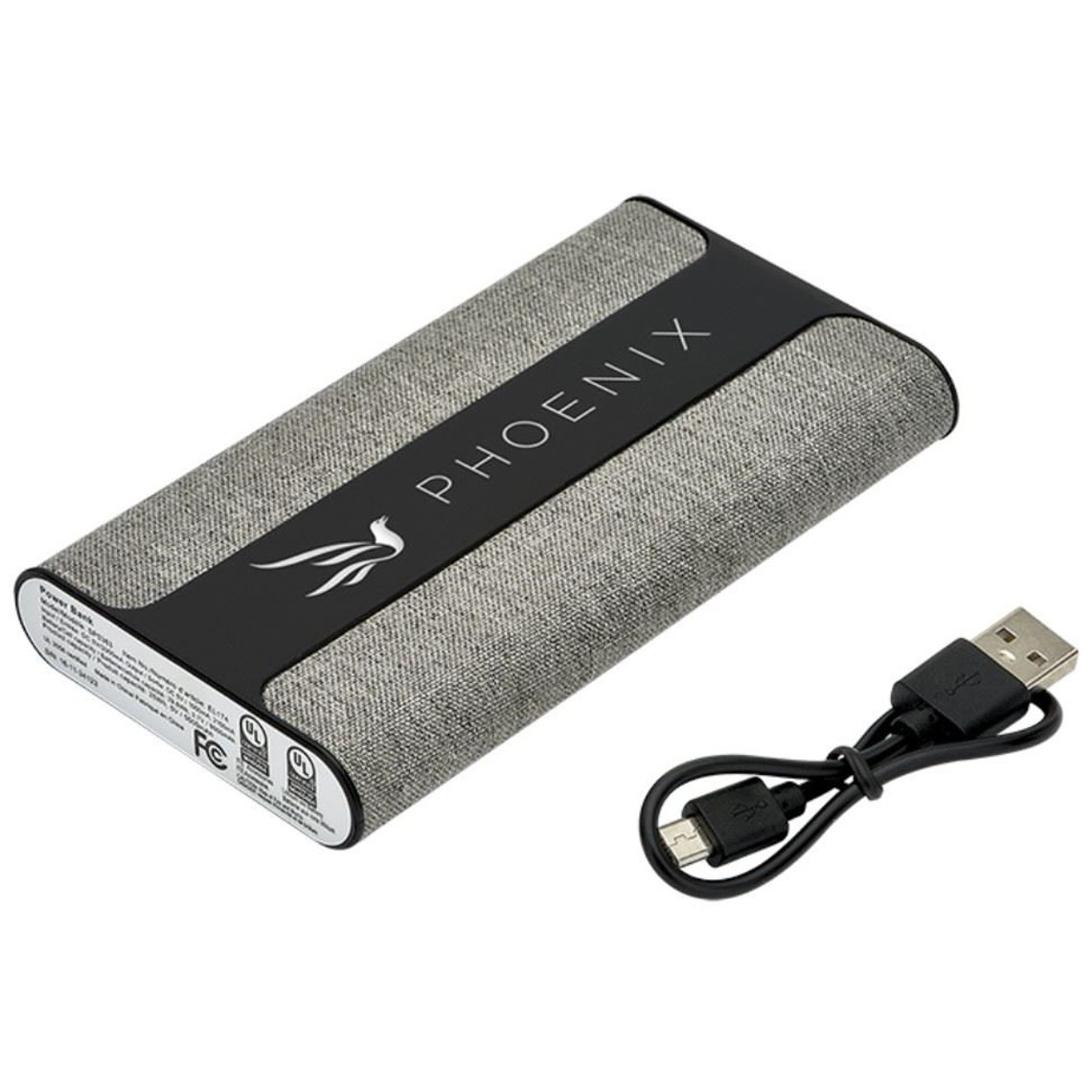 Engraved Tweed Power Bank, Glowing Engraving, UL Certified, 8000mah ...
