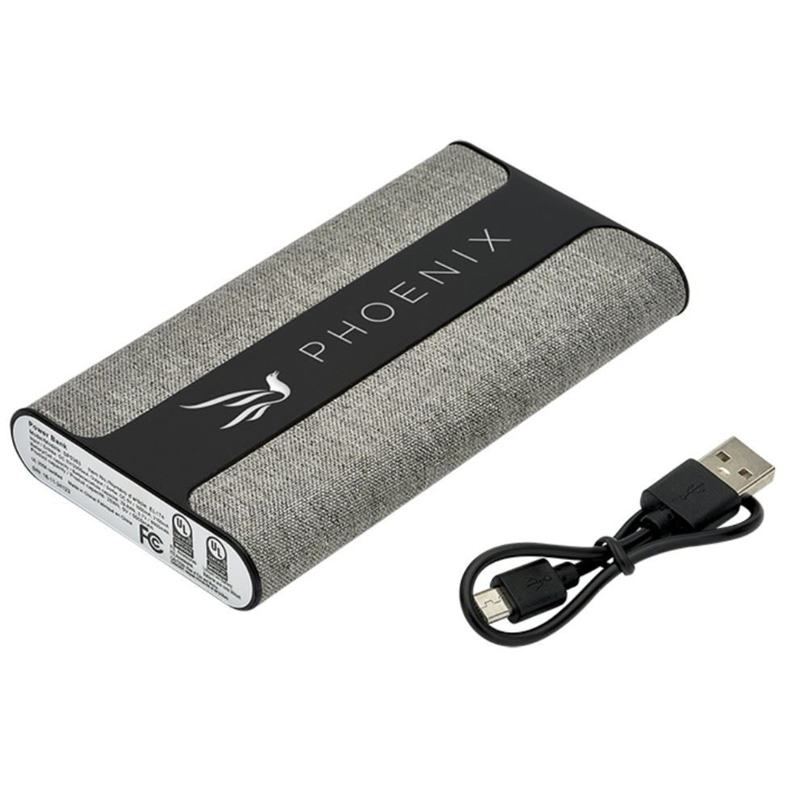 Engraved Tweed Power Bank, Glowing Engraving, UL Certified, 8000mah ...
