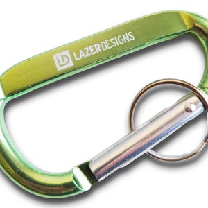 100 of Personalized Keychain Carabiner - Engraved Colored Aluminum ...