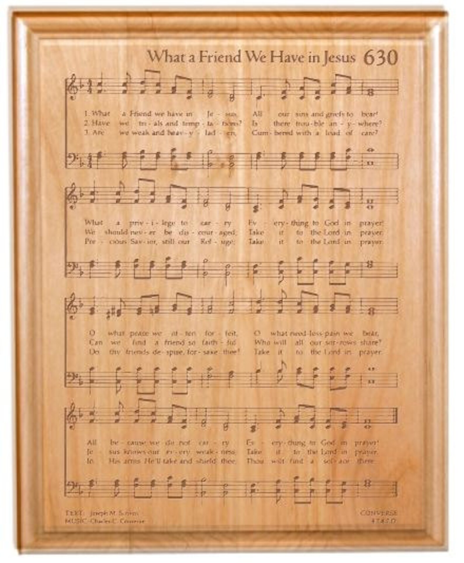 What a Friend We Have in Jesus Hymn Plaque Engraved Solid | Etsy