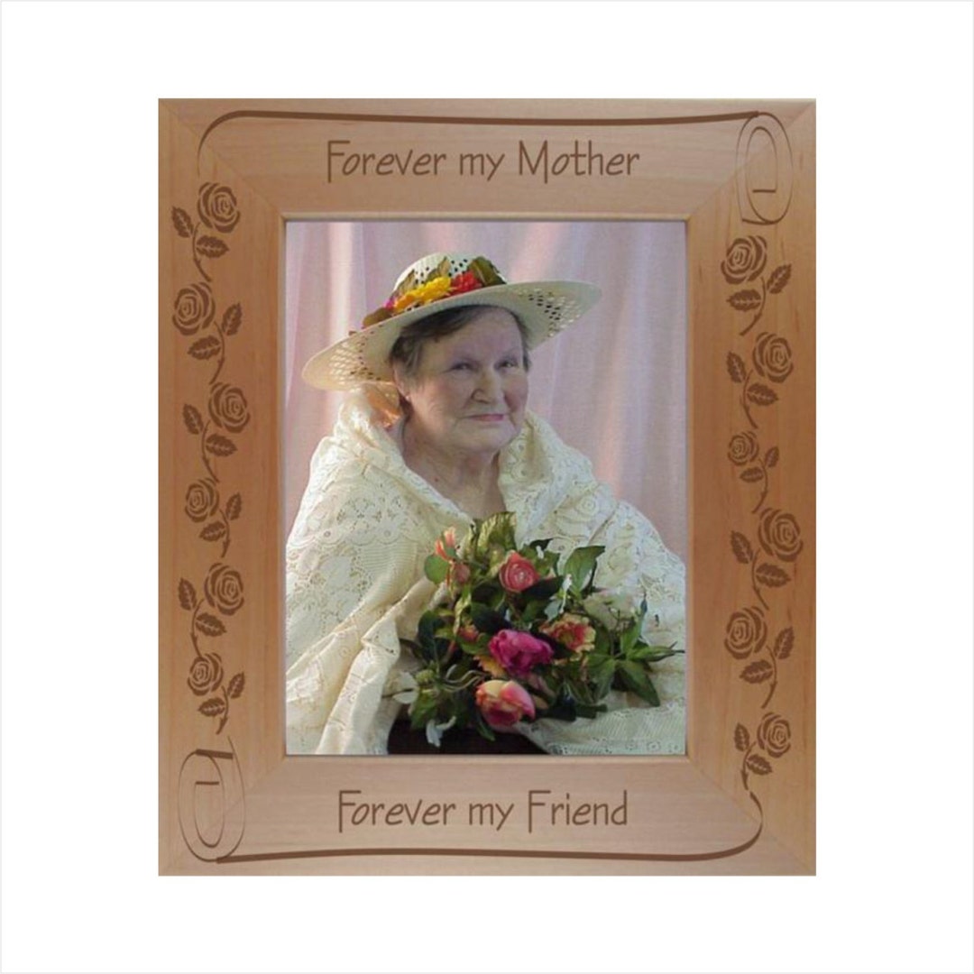 Personalized Mother Photo Frame - Engraved Wood Mother's Day Picture ...