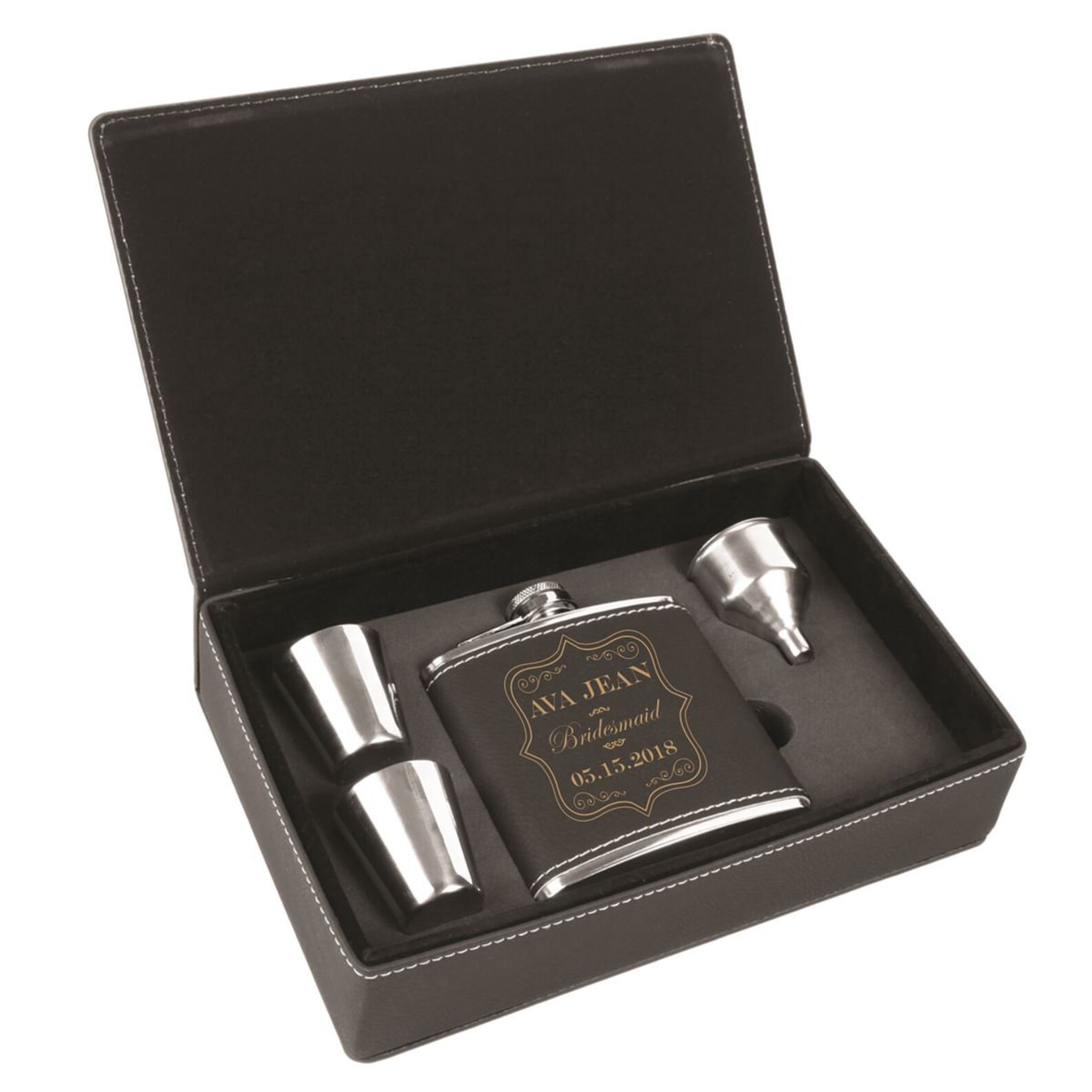 Personalized Wedding Flask Gift Set, Bridesmaids Gifts, Groomsmen Gifts ...