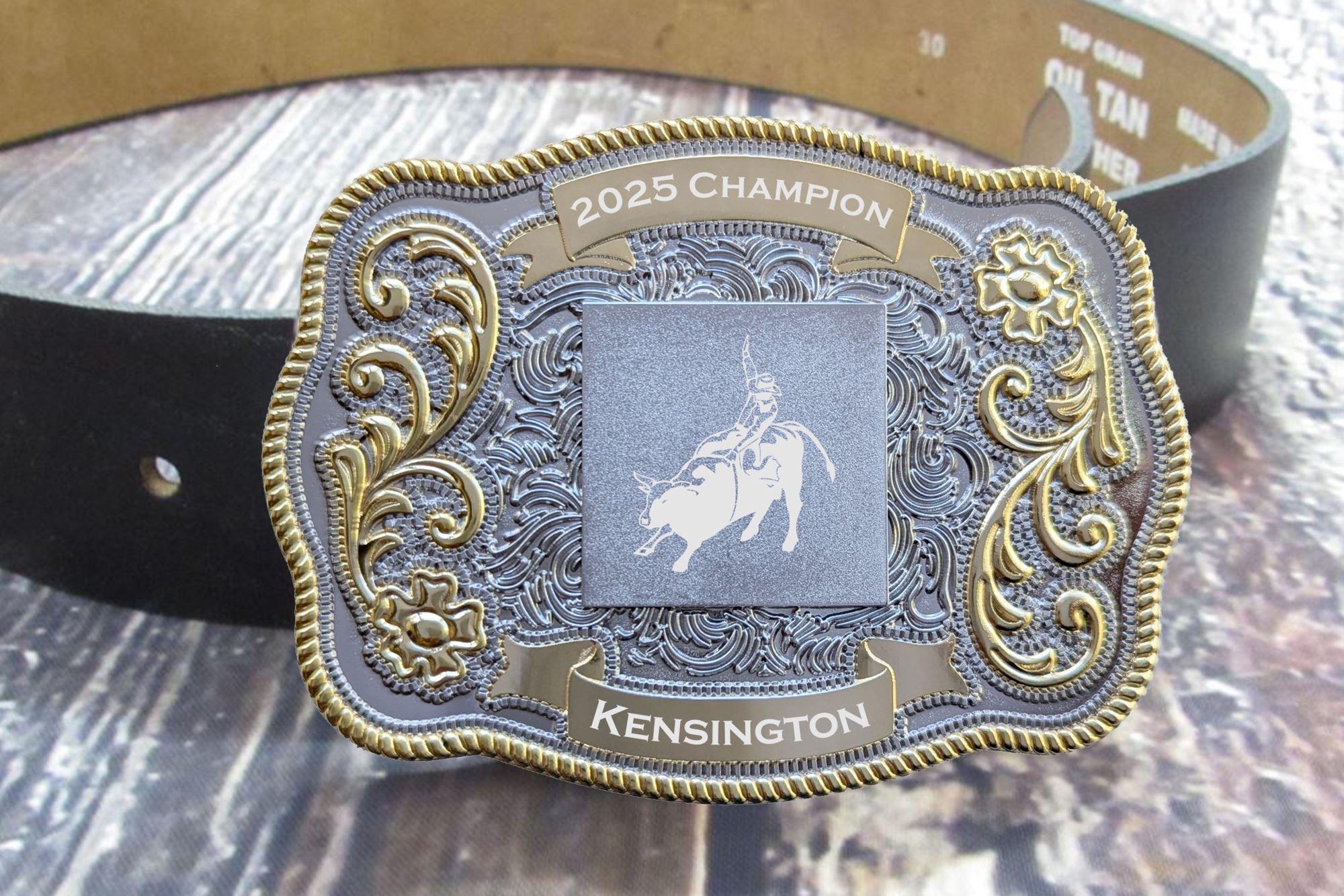 Personalized Gold & Silver Belt Buckle - Vintage - Unisex - Custom ...