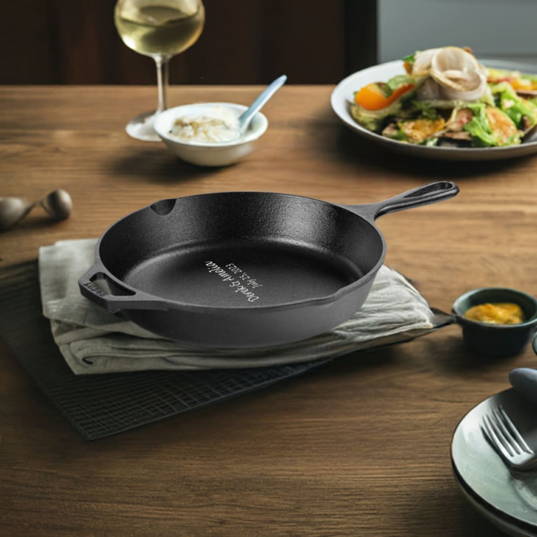 Engraved 10" Cast Iron Skillet - Personalized - Custom Skillet - Cast ...