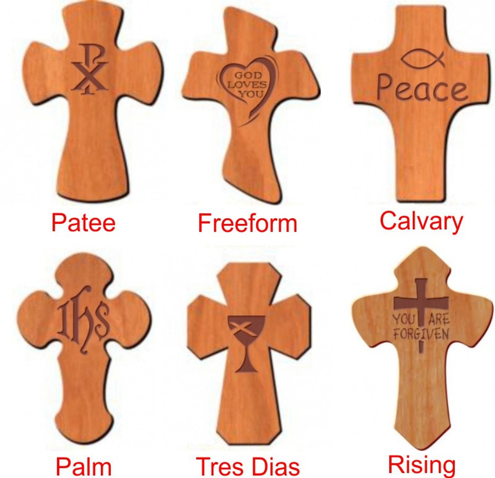 60 of Custom Engraved 1.3 Wood Pocket Crosses Custom - Etsy