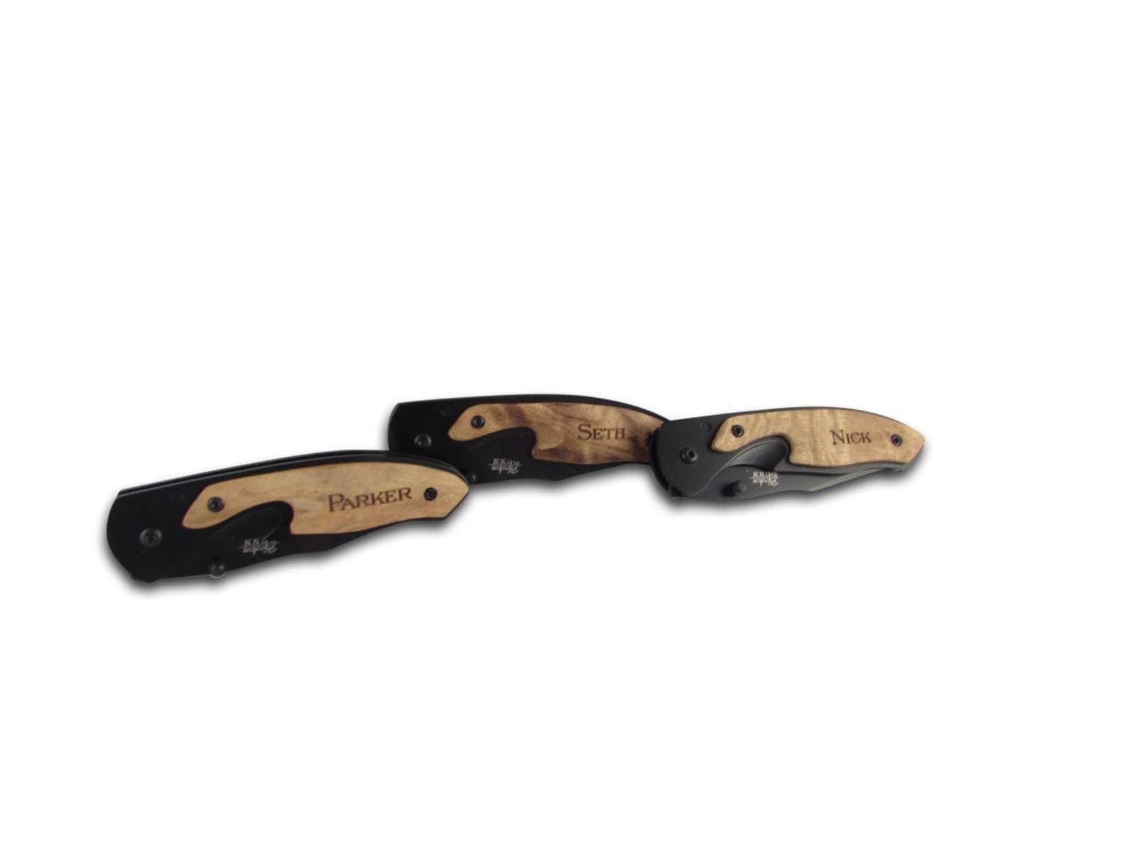 30 of Personalized Knife Custom Engraved Black Blade Wood Inlay Knife ...