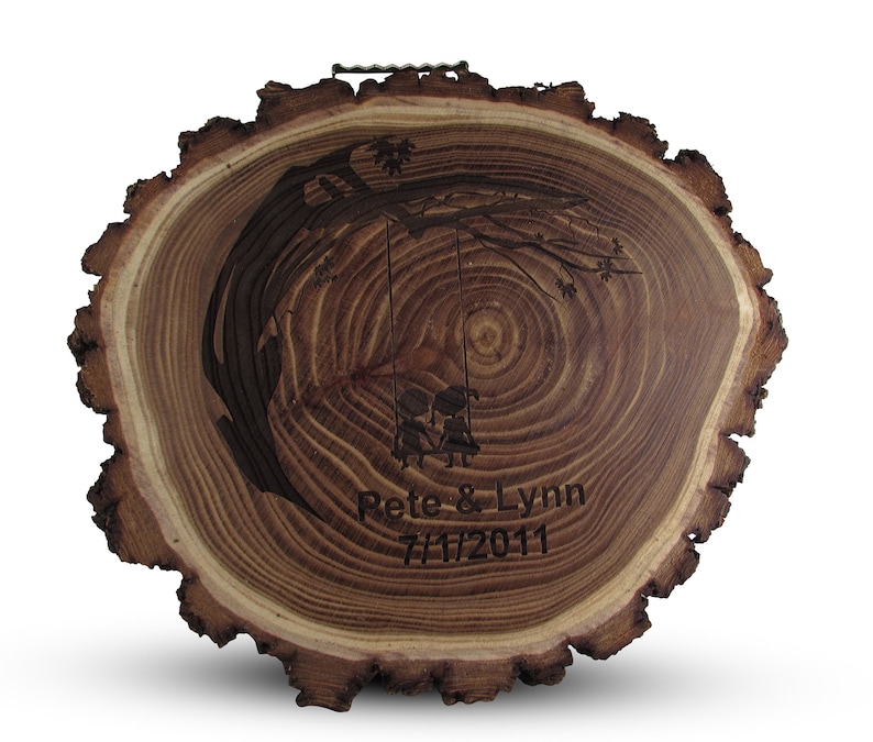 Personalized Rustic Log Plaque Cut From Real American Trees Rustic Wood ...