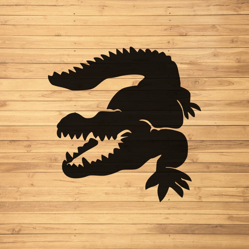 Laser-Cut Alligator Stencil Custom Animal Stencil Swamp | Etsy