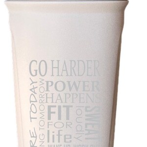 Custom Motivational Word Mesh | Word Cloud Water Bottle | Protein ...