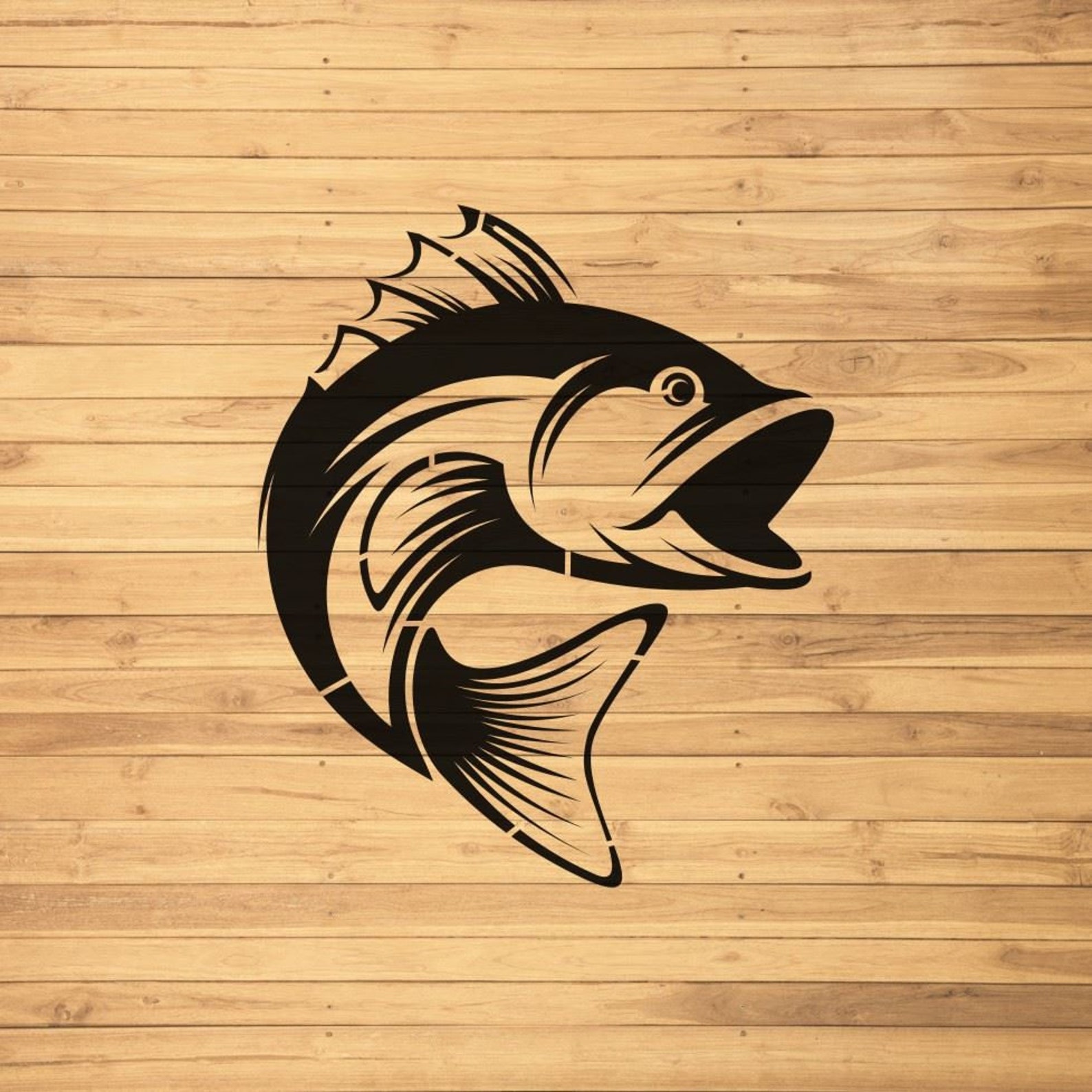 Custom Stencil, Fish Stencil, Crafts, Commercial Use, Painting ...