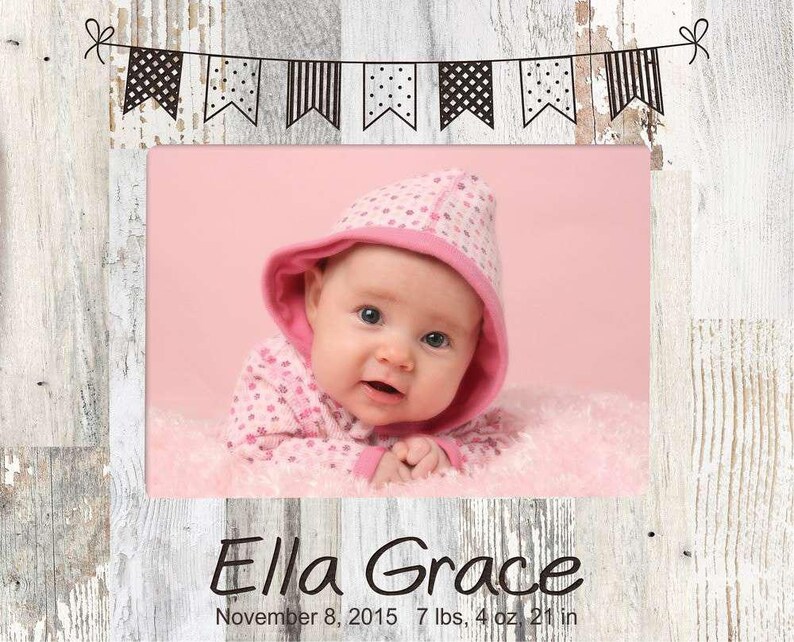 Personalized Baby Design Photo Frame Engraved Wood Baby - Etsy