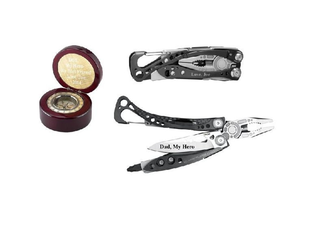 Personalized Leatherman & Compass Gift Set - Compass Gift Set - Custom ...
