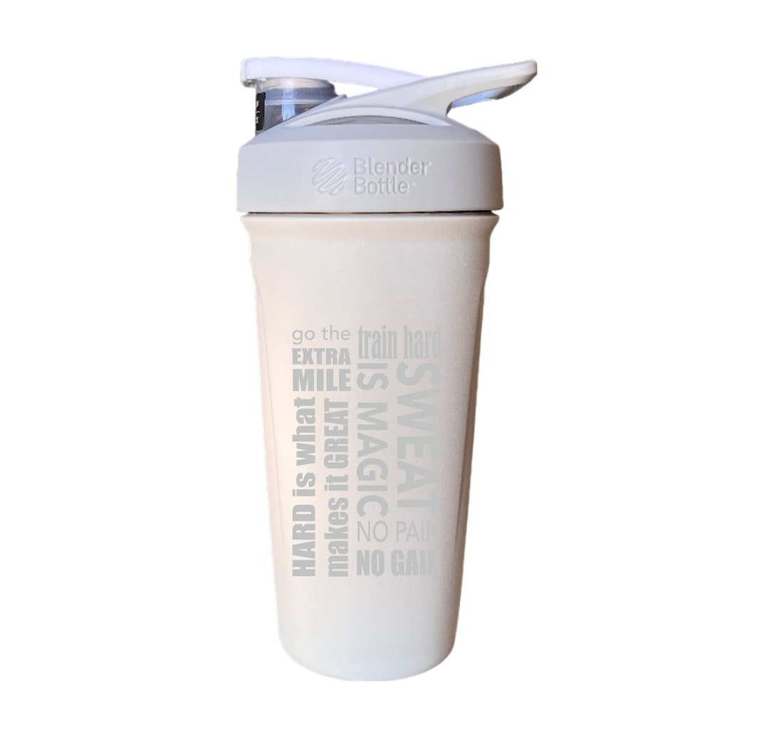 Motivational Gym Workout Bottles, 24oz Protein Shaker Blender Bottle ...