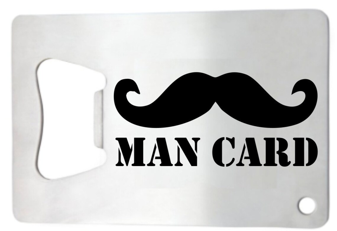 14 of Personalized Stainless Steel Man Card Credit Card Bottle | Etsy