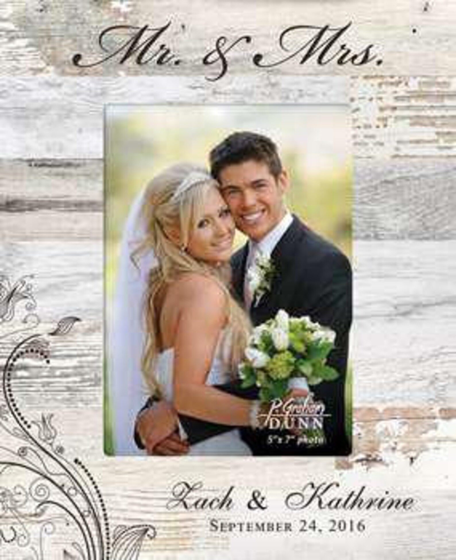 Personalized Wedding Photo Frame Engraved Wood Wedding | Etsy