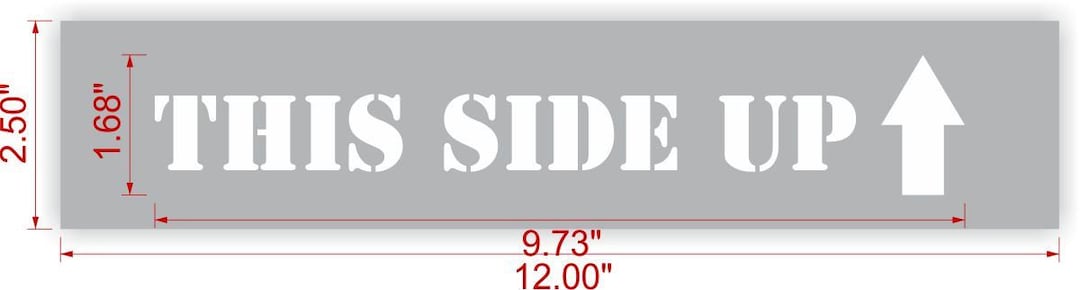 Custom Stencil, THIS SIDE UP With Arrow Stencil, Painting Stencil ...