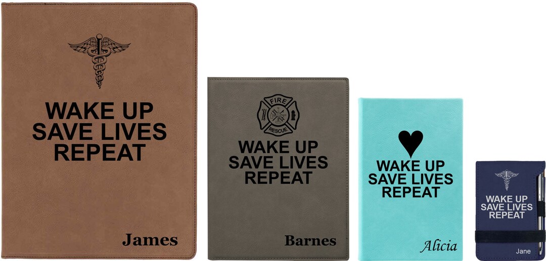 Laser Engraved Notebook | Gift for Nurse | First Responders Gift | EMS ...