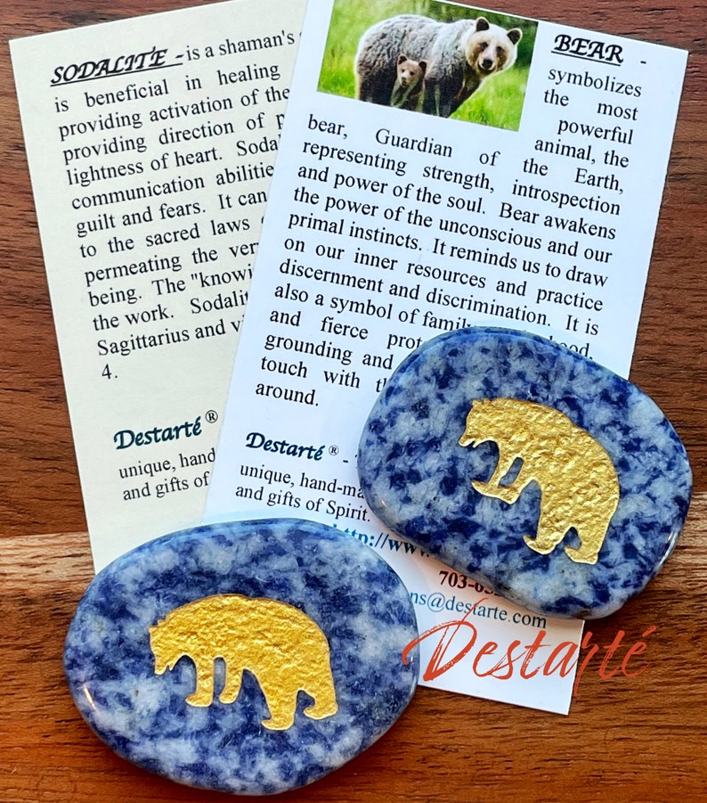 Bear Totem Animal Stones Comfort Stones Worry Stones Power - Etsy