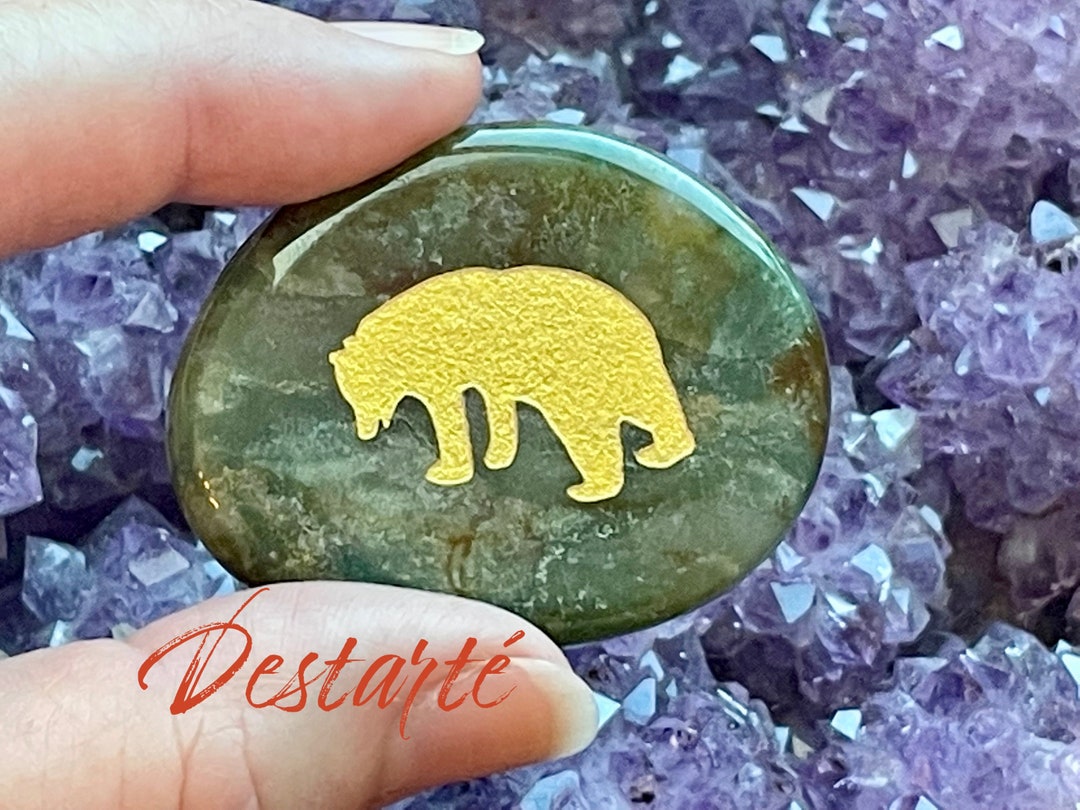 Bear Totem Animal Stones Comfort Stones Worry Stones Power - Etsy