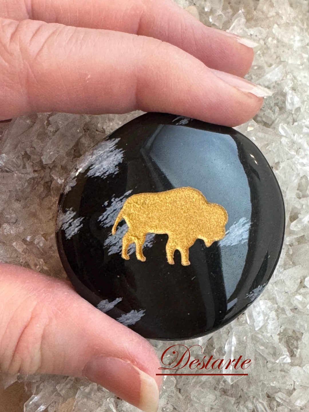 Premium Buffalo/bison/tatonka Totem Stone, Worry Stones, Comfort Stones ...