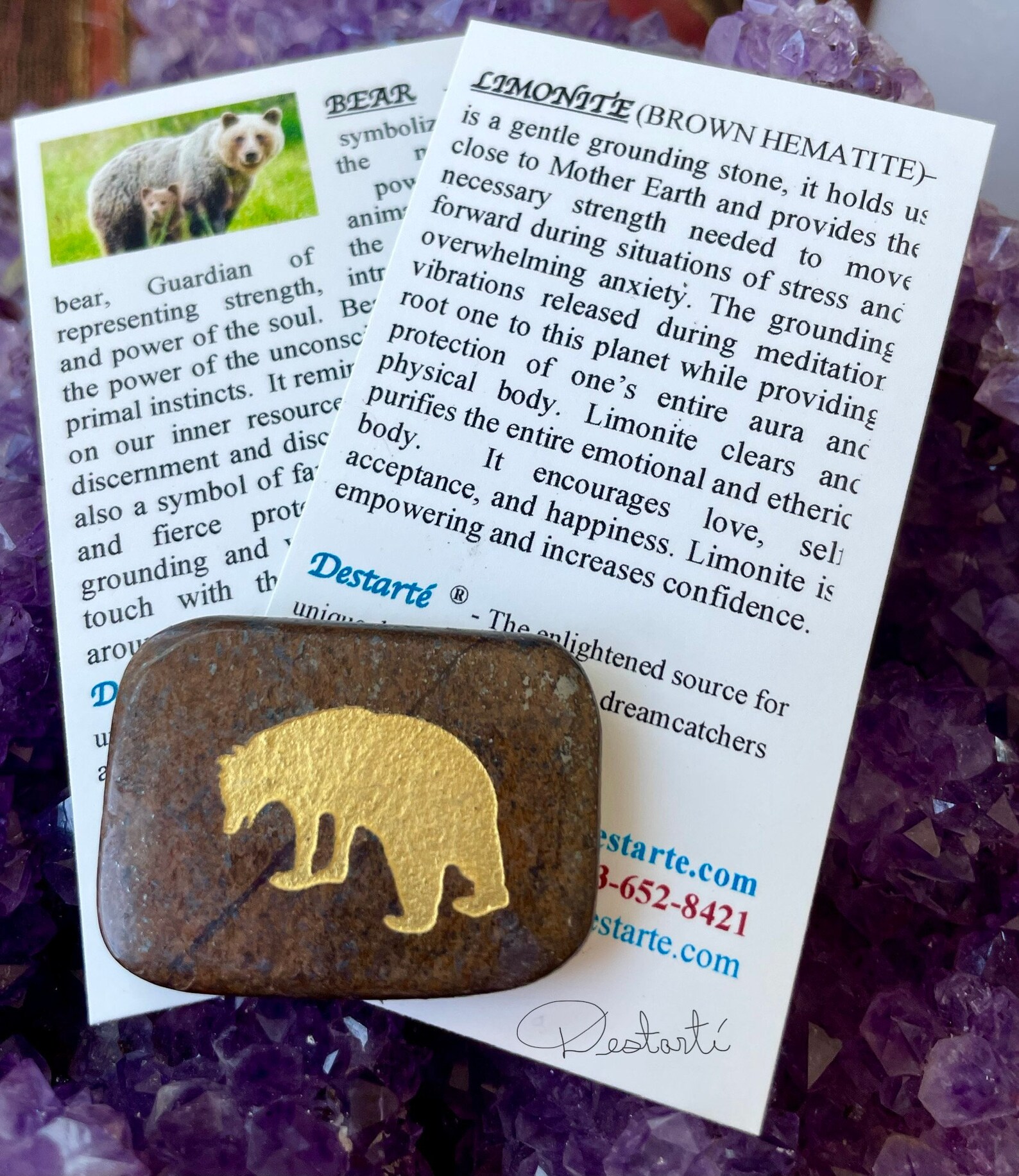 Bear Totem Animal Stones Comfort Stones Worry Stones Power | Etsy