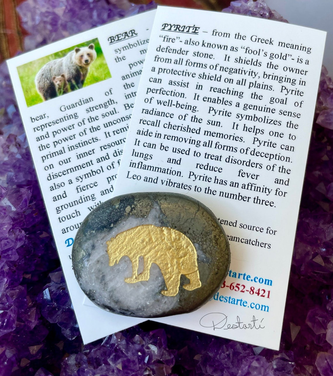 Bear Totem Animal Stones Comfort Stones Worry Stones Power | Etsy